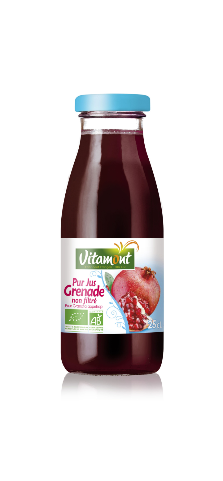 Mini jus de grenade non filtré - Les superfruits - Vitamont