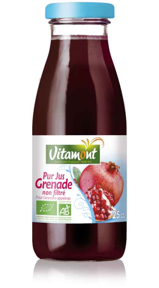 Mini jus de grenade non filtré - Les superfruits - Vitamont